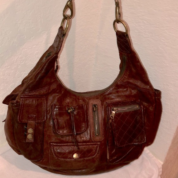 Andrew Marc | Bags | Andrew Marc Boho Distressed Brown Leather Bag ...